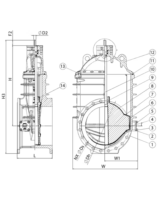 AVK GATE VALVE, FLANGED, PN10/16 • Valvex
