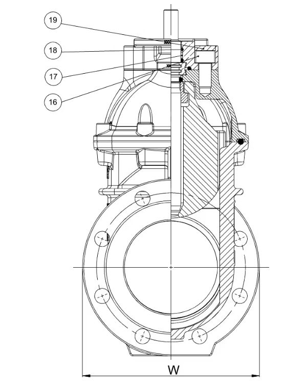 AVK METAL SEATED GATE VALVE WITH ISO FLANGE, PN16, CTC • Valvex