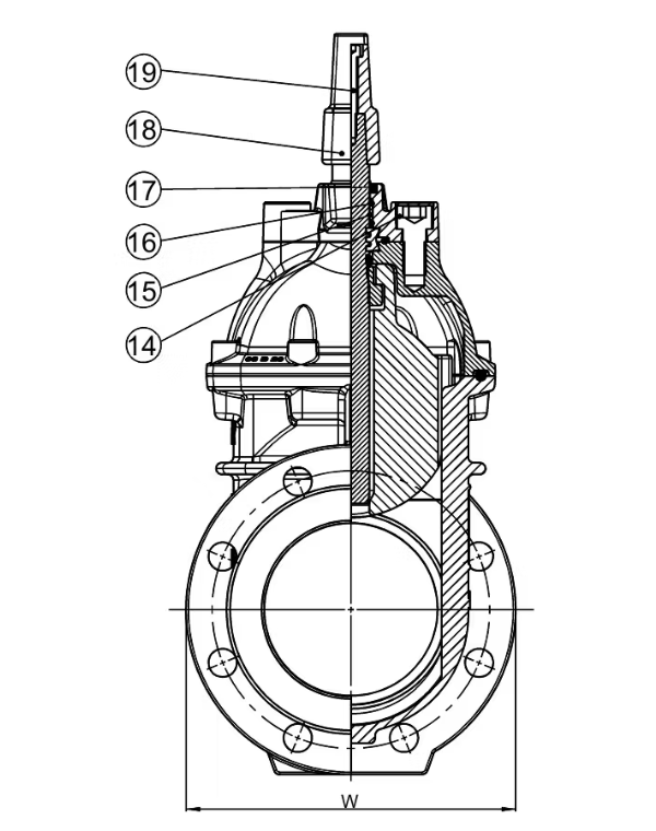 AVK METAL SEATED GATE VALVE WITH STEMCAP, PN16, CTC • Valvex