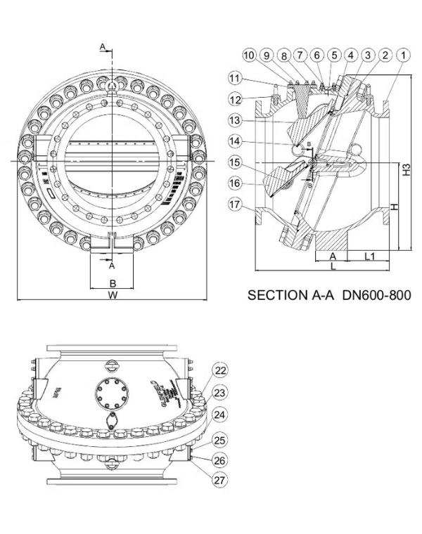 AVK METAL SEATED MULTI DOOR RECOIL CHECK VALVE • Valvex