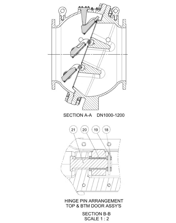 AVK METAL SEATED MULTI DOOR RECOIL CHECK VALVE • Valvex