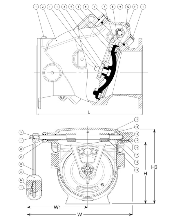 AVK SWING CHECK VALVE, METAL SEATED • Valvex